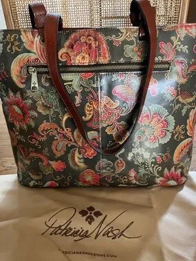 Patricia Nash | Bags | Patricia Nash Luna Leather Tote With Allover ...